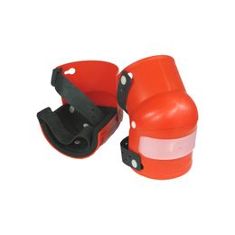 Knieschoner mit Gelenk PVC-Hartschale, orange ; E/D/E (80701)