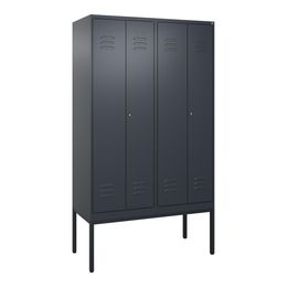 C+P PSA Doppel-Spind Classic PLUS, Gestell, 4 Abteile, 2120x1200x500mm, 7016/701 Verschluss Zylinderschloss ; C + P Möbelsysteme (0800327-40P|S10027)
