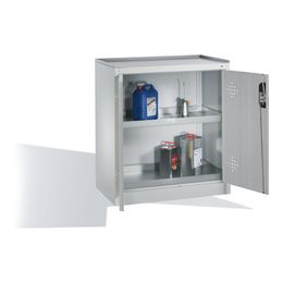 C+P Umwelt-Beistellschrank mit Dreht&uuml;ren, 2 Wannenb&ouml;den, H1020xB930xT500mm Front Lichtgrau Korpus Lichtgrau ; C + P M&ouml;belsysteme (8821-315|S10154)