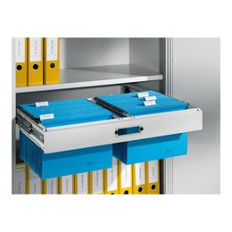 C+P H&auml;ngerahmen f&uuml;r Hefter DIN A4, f&uuml;r Aktenschrank mit Dreht&uuml;ren B930xT500mm Farbe Lichtgrau ; C + P M&ouml;belsysteme (1050-811|7035)