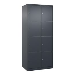 C+P Schlie&szlig;fachschrank Classic PLUS, 2 Abteile, 1850x800x500mm, 7016/7016 Innenh&ouml;he Gefach oben (oberes 453 mm Front RAL 7016 Anthrazitgrau ; C + P M&ouml; (080000-224|S10010)