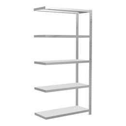 Schulte Anbauregal Steckregal MULTIplus330 2000 x 1000 x 400 mm 5 Fachb&ouml;den Kreuzstrebe RAL 7035 lichtgrau ; SCHULTE LAGERTECHNIK (33845)