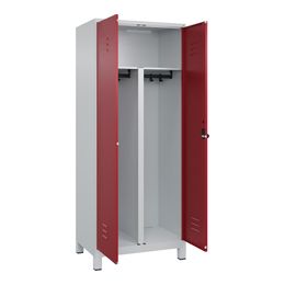 C+P PSA Doppel-Spind Classic PLUS, F&uuml;&szlig;e, 2 Abteile, 1950x800x500mm, 7035/3003 Verschluss Sicherheits-Drehriegel ; C + P M&ouml;belsysteme (080012-22P|S10007)