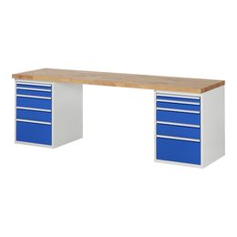 Rau Werkbank Modell 7511 mit 10 Schubladen BxTxH 2500x900x840mm (03-7511A3-259B4S.11)