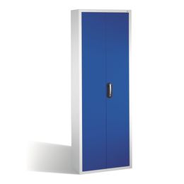 C+P Magazinschrank mit 48 Sichtlagerk&auml;sten, H1980xB700xT300mm Front Enzianblau Korpus Lichtgrau ; C + P M&ouml;belsysteme (133113-21|S10043)