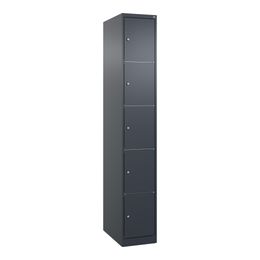 C+P Schlie&szlig;fachschrank Classic PLUS, 1 Abteil, 1850x300x500mm, 7016/7016 Innenh&ouml;he Gefach oben (oberes 365 mm Front RAL 7016 Anthrazitgrau ; C + P M&ouml;b (080000-105|S10010)