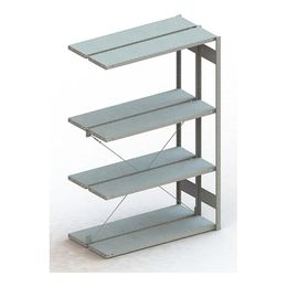 META Steckregal Anbauregal S3 CLIP 230 DAR 2000 x 1300 x 300 mm verzinkt + 2 x 4 Böden (181827)
