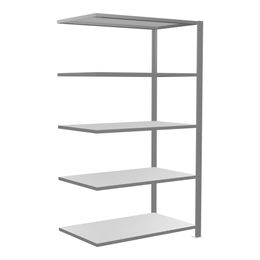 Schulte Anbauregal B&uuml;ro-Steckregal MULTplus150 1800 x 1000 x 600 mm 5 Fachb&ouml;den L&auml;ngenriegel verzinkt mit Mittelanschlag ; SCHULTE LAGERTECHNIK (17740)