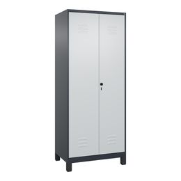 C+P PSA Doppel-Spind Classic PLUS, F&uuml;&szlig;e, 2 Abteile, 1950x800x500mm, 7016/7035 Verschluss Sicherheits-Drehriegel ; C + P M&ouml;belsysteme (080012-22P|S10001)