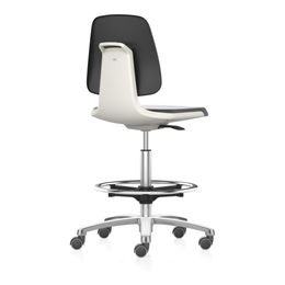 bimos Arbeitsstuhl Labsit mit Rollen, Sitz-H.560-810 mm, PU-Schaum, Sitzschale weiß (9125S-2000-3403-525)