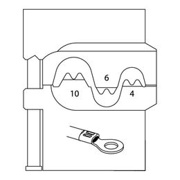 Gedore 8140-03 Modul-Einsatz für unisolierte Kabelschuhe 4/6/10 (1830570)