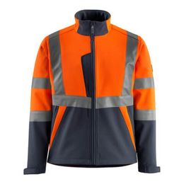 Mascot Kiama Soft Shell Jacke Gr&ouml;&szlig;e M, hi-vis orange/schwarzblau (15902-253-14010-M)