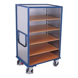 VARIOfit Etagenwagen fest verschwei&szlig;t 1.245 x 785 mm Stahlblechw&auml;nde 4 Etagenb&ouml;den ; Cordes (sw-800.412)