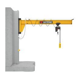 Vetter Wandschwenkkran PRAKTIKUS Standard-Lagerkonsole Elektrokettenzug 125kg, 6,0m ; VETTER Krantechnik (PW1,25-6,0+SiXX1F-HF)