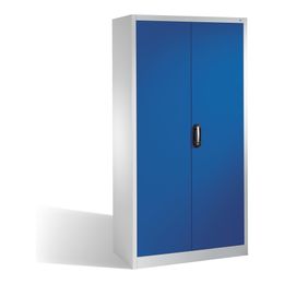 C+P Magazinschrank mit 4 B&ouml;den zur Aufnahme von Sichtlagerk&auml;sten, H1980xB1000xT420mm Front Enzianblau Korpus Lichtgrau ; C + P M&ouml;belsysteme (133144-20|S10127)