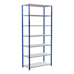 Schulte Grundregal Steckregal MULTIplus150 3000 x 1300 x 600 mm 7 Fachböden Kreuzstrebe RAL 5010 enzianblau/verzinkt ; SCHULTE LAGERTECHNIK (12762-130-B)