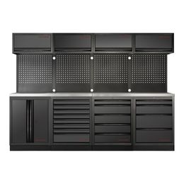 Kraftwerk Mobilio 4er Kombi, 4x Oberschrank,Lochwand, Edelstahl (3964K-BLK-020-IX)