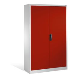 C + P Möbelsysteme Acurado Aktenschrank mit Drehtüren H1950xB1200xT500mm Front Rubinrot Korpus Lichtgrau für Büro, 9480-000|S10589)