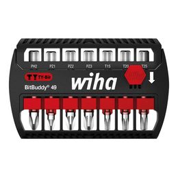 wiha Bit Set BitBuddy 7-tlg. I TY-Bit 49 mm I PH, PZ, TORX 1/4" E6,3 I Zubehör für Schraubanwendungen I Impact- und Schlagschraubergeeignet (42116))