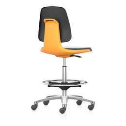 bimos Arbeitsstuhl Labsit mit Rollen Sitzhöhe 560-810 mm Stoff Sitzschale orange (9125-5800-3279-525)