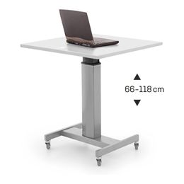 STIER Elektrisch höhenverstellbarer Steh-Tisch 80x60cm, Weiß mel., 68-120cm ; STIER Office (905449)