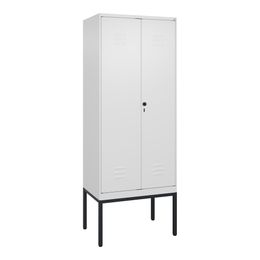 C+P PSA Doppel-Spind Classic PLUS, Gestell, 2 Abteile, 2120x800x500mm, 9016/9016 Verschluss Sicherheits-Drehriegel ; C + P M&ouml;belsysteme (0800327-22P|S10014)