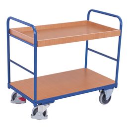 VARIOFIT Etagenwagen niedrig 1.200 x 800 mm 1 Boden und 1 Tablett (sw-800.242)