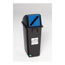 Var KS-Wertstoffsammler schwarz/Einwurfklappe blau 58 l (3547)