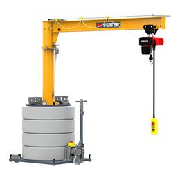 Vetter Mobiler S&auml;ulenschwenkkran MOBILUS MOB12-PR5-3,5 Elektrokettenzug 500kg, 3,5m ; VETTER Krantechnik (MOB12-PR5-3,5+SIXX4F-HF+V1590)