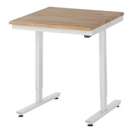 Rau Arbeitstisch adlatus 150 elektrisch höhenverstellbar Buche-Massiv-Platte 750 mm x 800 mm (08-AT-075-080-B)