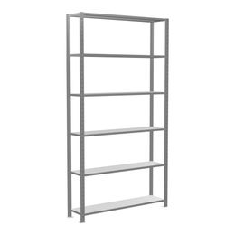 Schulte Grundregal "Steckregal MULTIplus150", 2500 x 1300 x 300 mm Abmessung, 6 Fachb&ouml;den, Kreuzstrebe verzinkt ; SCHULTE LAGERTECHNIK (12731-130)