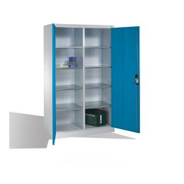 C+P Werkzeugschrank mit Drehtüren, innen 10 Fächer, H1950xB1200xT500mm Front Lichtblau Korpus Lichtgrau ; C + P Möbelsysteme (8931-311|S10124)