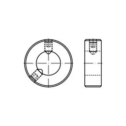 DIN 703 Stellringe, schwere Reihe, mit Gewindestift Stahl 80 S ; Industrial Quality Supplies (007030000800000)