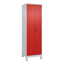 C+P PSA Doppel-Spind Classic PLUS, F&uuml;&szlig;e, 2 Abteile, 1950x600x500mm, 7035/3020 Verschluss Sicherheits-Drehriegel ; C + P M&ouml;belsysteme (080012-20P|S10008)