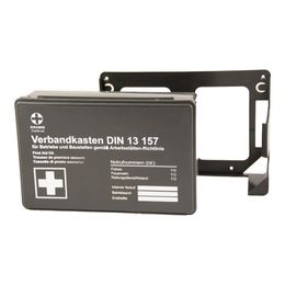 Gramm Medical Betriebsverbandkasten MINI + Wandhalterung schwarz DIN 13 157 (418.035.01501)