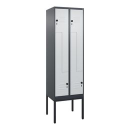 C+P Z-Spind Classic PLUS, Gestell, 4 F&auml;cher, 2120x600x500mm, 7016/7035 Verschluss Sicherheits-Drehriegel ; C + P M&ouml;belsysteme (0800337-204|S10013)