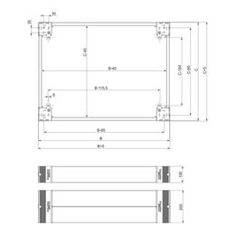 Schneider Electric Sockel 200mm Fronteinbausatz NSYSPF12200)