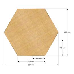 Bedrunka+Hirth 6-Eck-Arbeitsplatte (03.15.66A)