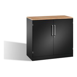 C+P Akten-Sideboard Asisto mit Drehtüren, 2 Ordnerhöhen, H915xB1000xT435mm Schwarzgrau ; C + P Möbelsysteme (141052-000|S10129)