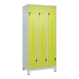 C+P Z-Spind, Classic PLUS, F&uuml;&szlig;e, 6 F&auml;cher, 1950x900x500mm, 7035/0024 Verschluss Sicherheits-Drehriegel ; C + P M&ouml;belsysteme (080013-306|S10010)