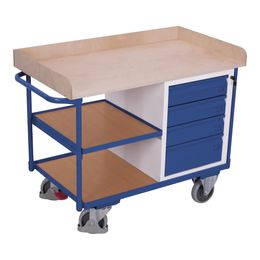 VARIOfit Werkstattwagen mit 3 Ladeflächen inkl. Tablett und 4 Schubladen ; Cordes (sw-600.612)