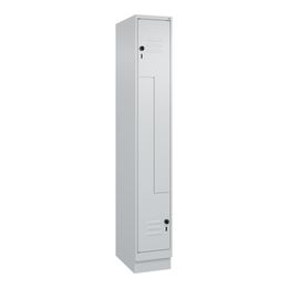C+P Z-Spind, Classic PLUS, Sockel, 2 Fächer, 1950x300x500mm, 7035/7035 Verschluss Sicherheits-Drehriegel ; C + P Möbelsysteme (080023-102|S10009)