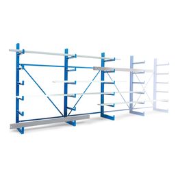 Regalwerk KARL-Kragarmregal TYP 1 Set 4 doppelsei. feste Arme 1xGF + 4xAF HxB 2000x1250 mm (B6-60121-50-S4)
