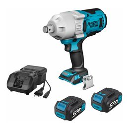 Hazet 9213-1000/4 Akku-Schlagschrauber-Satz b&uuml;rstenloser Motor mit &Uuml;berlastschutz 18 V inkl . Li-Ion-Akku (4 Ah) und Schnellladeger&auml;t im Kunststoffkoffer mit LED-Licht und G&uuml;rtelclip)
