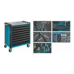 Hazet Werkstattwagen Assistent 179NXL-8/321 Schubladen flach: 7 x 77 x 696 x 398 mm Schubladen hoch: 1 x 162 x 696 x 398 mm)