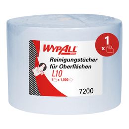 Wypall L10 Reinigungstücher für Oberflächen, 1 Blaue Rolle x 1.000 Papier-Wischtücher (7200)