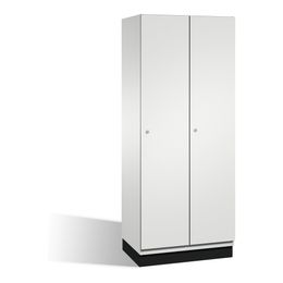C+P Umkleidespind Cambio auf Sockel, 2 Abteile, H1950xB800xT525mm Front Lichtgrau Korpus Lichtgrau ; C + P M&ouml;belsysteme (45100-22|S10012)