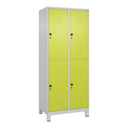 C+P Doppelstock-Spind Classic PLUS, F&uuml;&szlig;e, 2 Abteile, 1950x800x500mm, 7035/0024 ; C + P M&ouml;belsysteme (080310-22|S10010)
