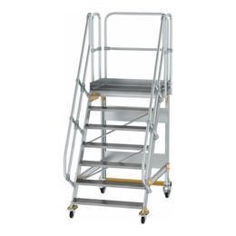 MUNK Aluminium-Plattformtreppe fahrbar 60° 7 Stufen (600747)