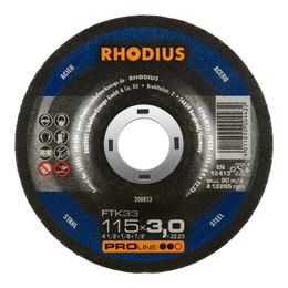 Rhodius PROline FTK33 Freihandtrennscheibe 115 x 3,0 x 22,23 mm (200853)